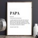 Father Daddy Dad Papa Definition Print Poster Personalized - Etsy