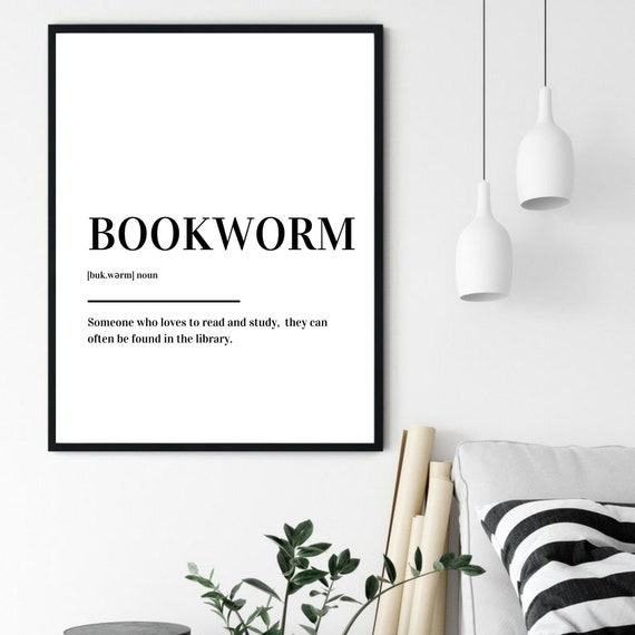 Bookworm Definition Print Poster - Etsy
