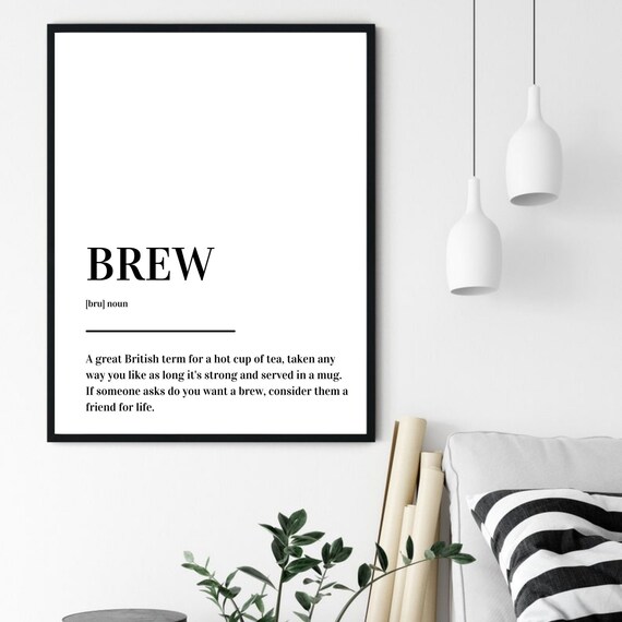Brew Definition Print Poster - Etsy