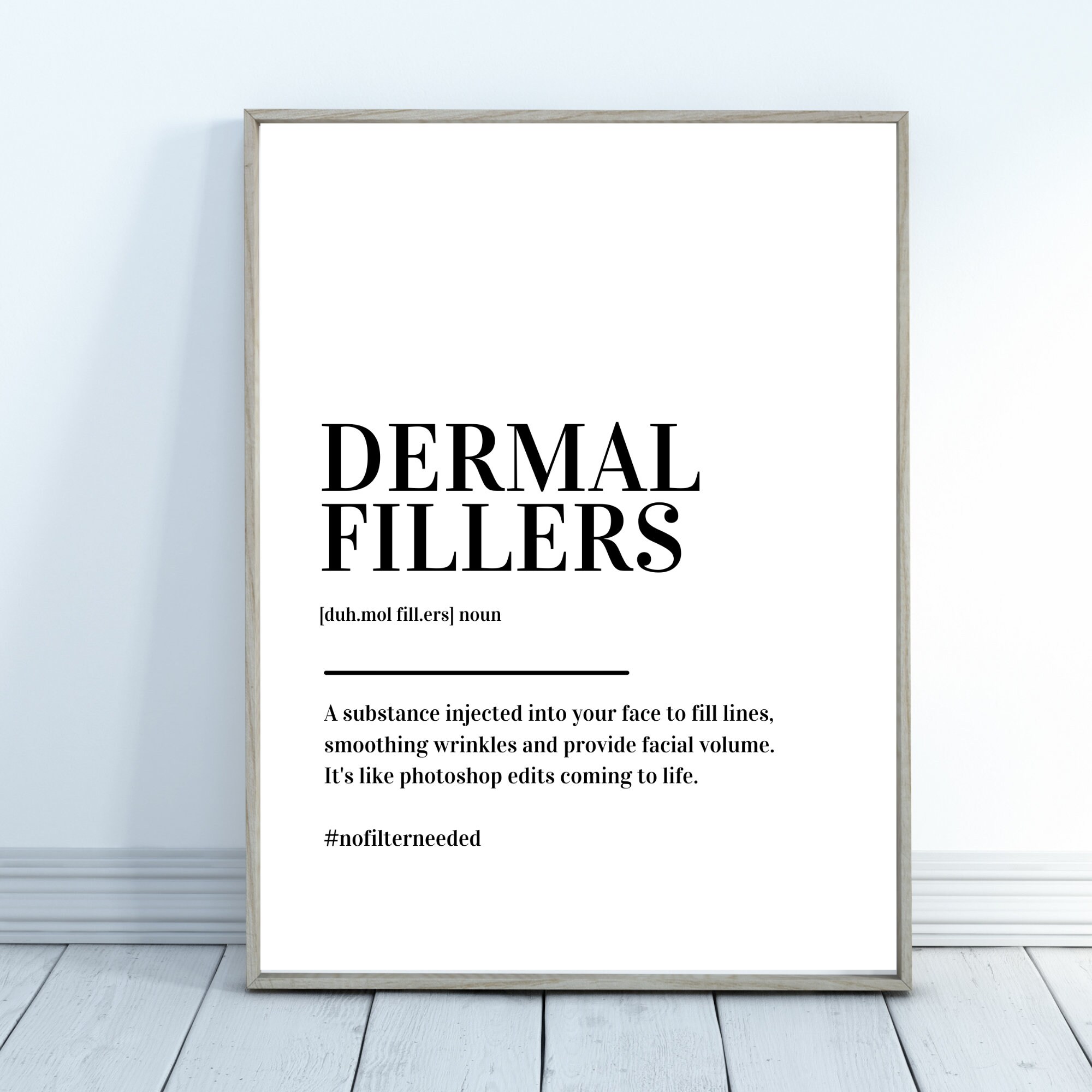 Dermal Fillers Definition Print Poster - Etsy UK