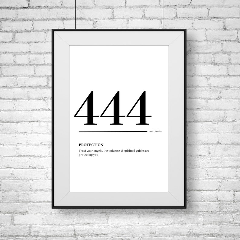 444 Angel Number Printable Digital Art - Etsy