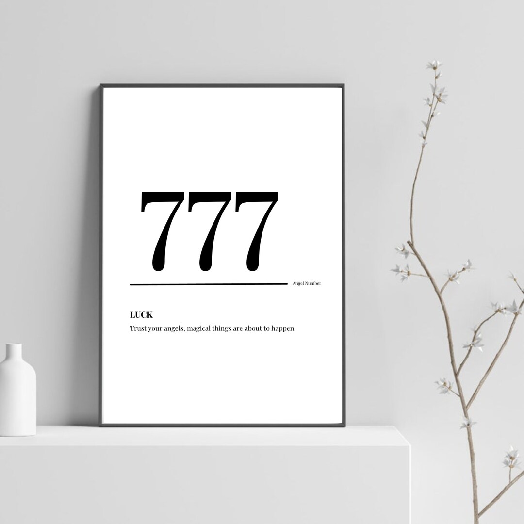 777 Angel Number - Printable Digital Art - Etsy