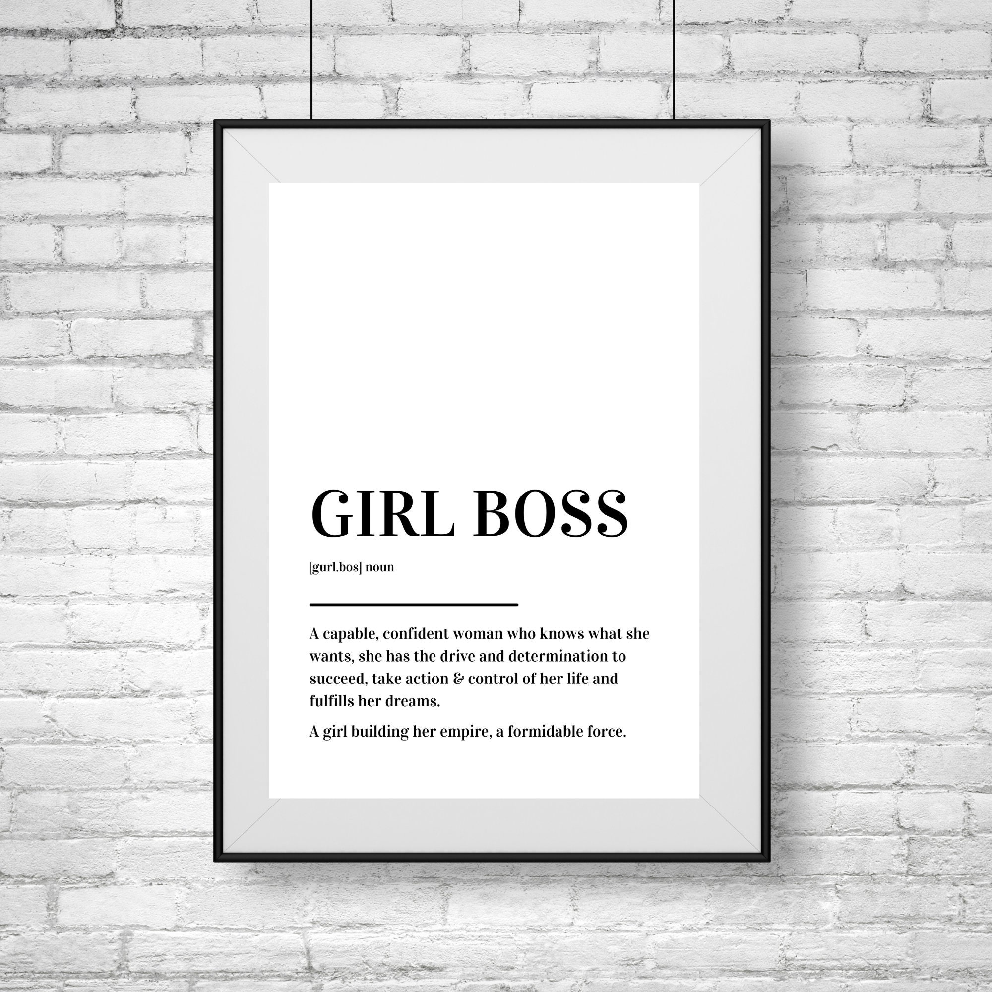 Girl Boss Definition Print Poster - Etsy