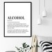 Alcohol Definition Print Poster - Etsy