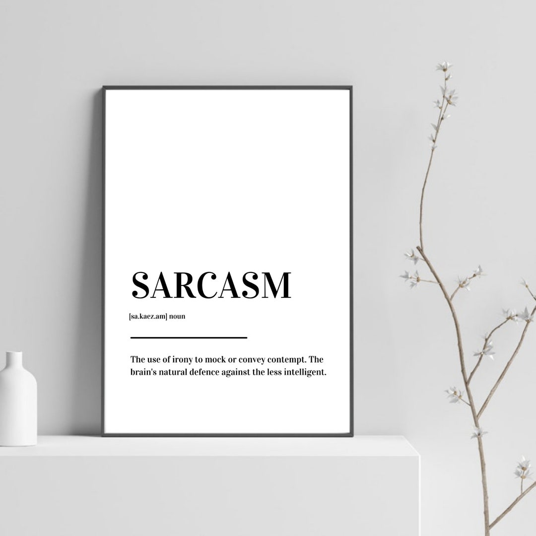 Sarcasm Definition Print Poster - Etsy