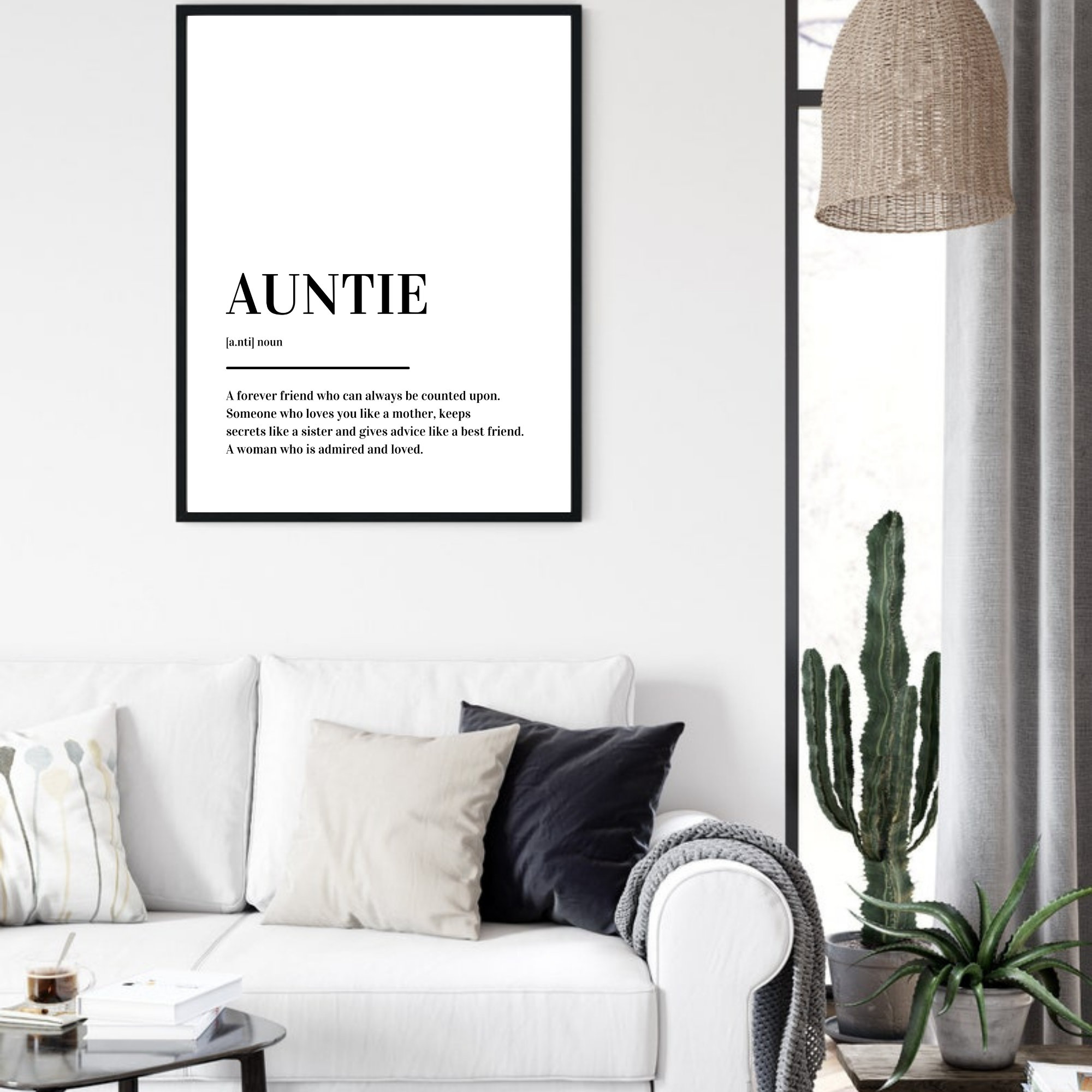 Auntie Definition Print Poster - Etsy
