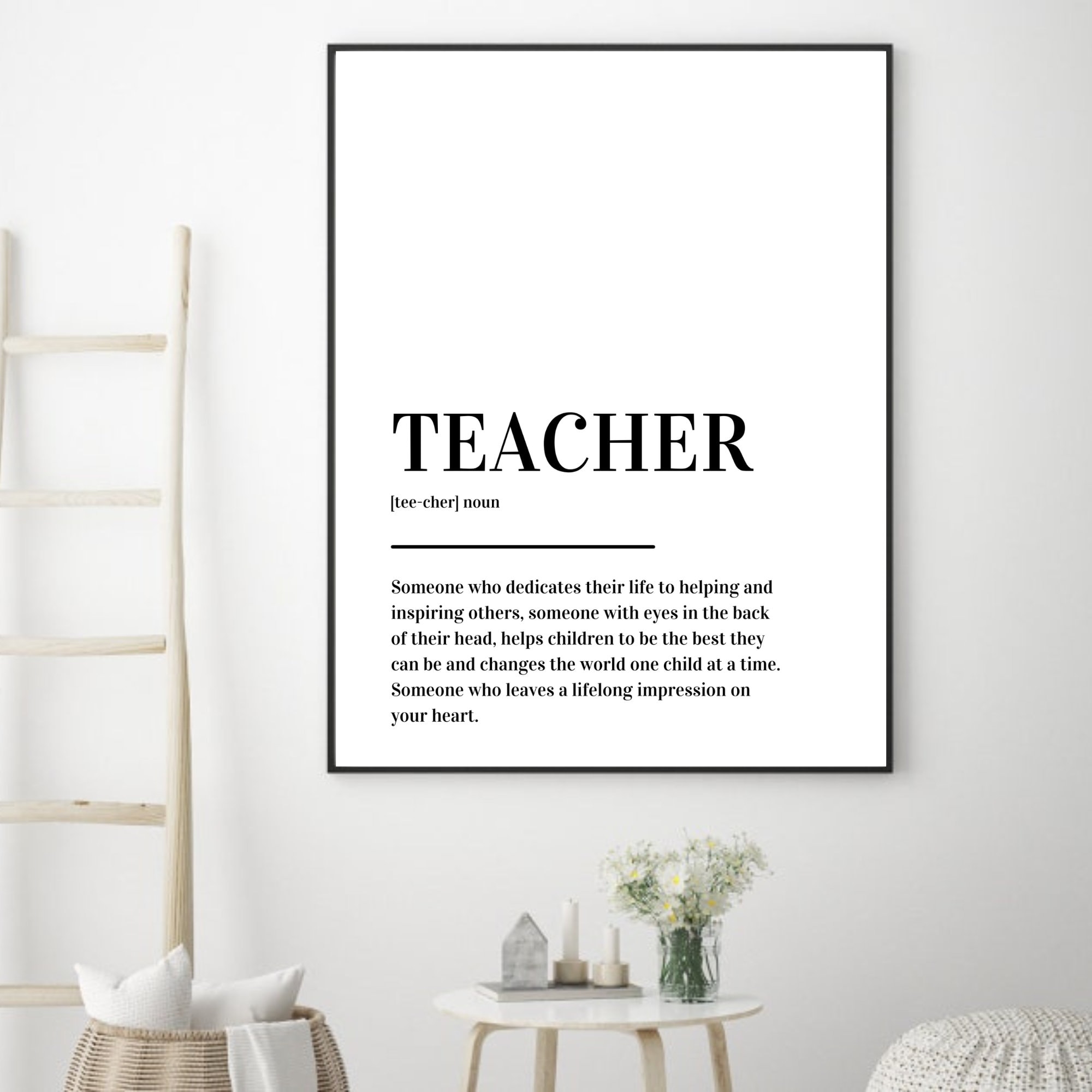 Teacher Definition Print Poster - Etsy