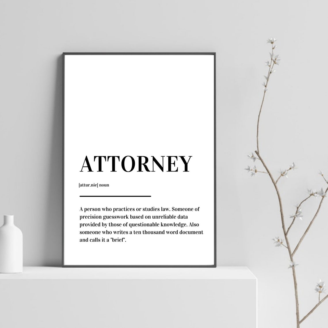 Attorney Definition Print Poster - Etsy