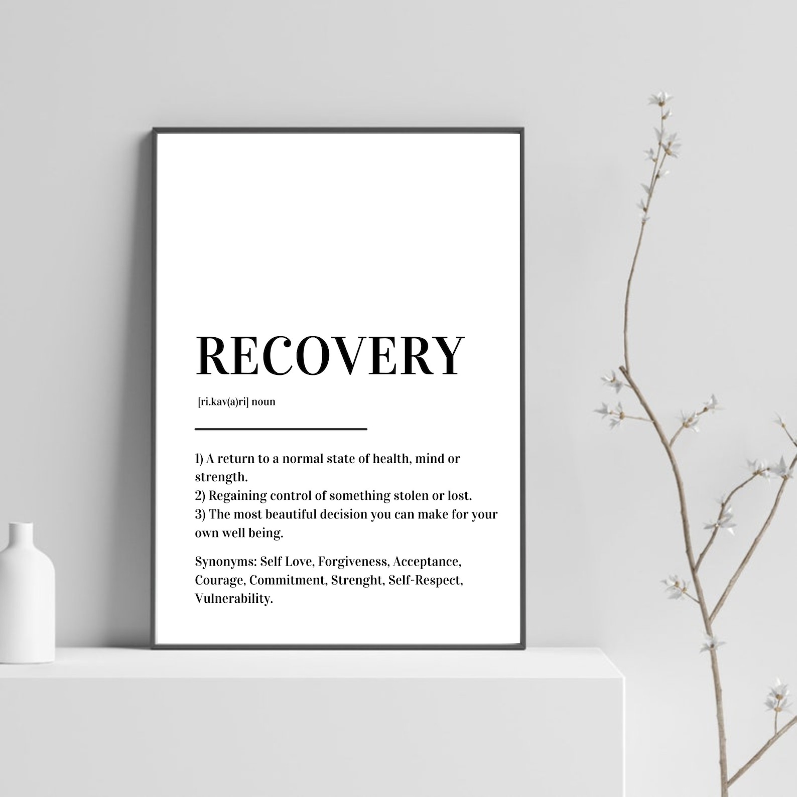 Recovery Definition Print Poster - Etsy