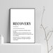 Recovery Definition Print Poster - Etsy