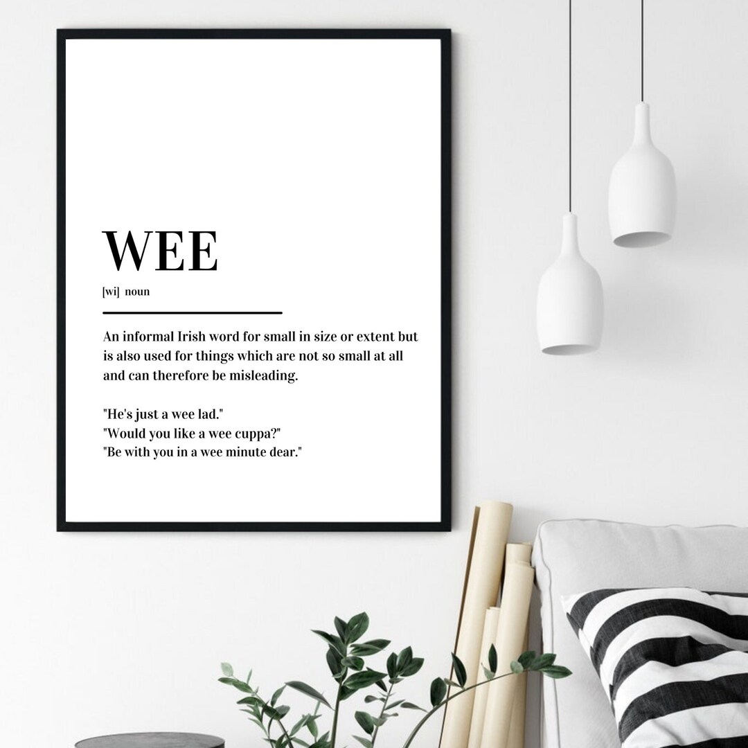 Wee Definition Print Poster - Etsy