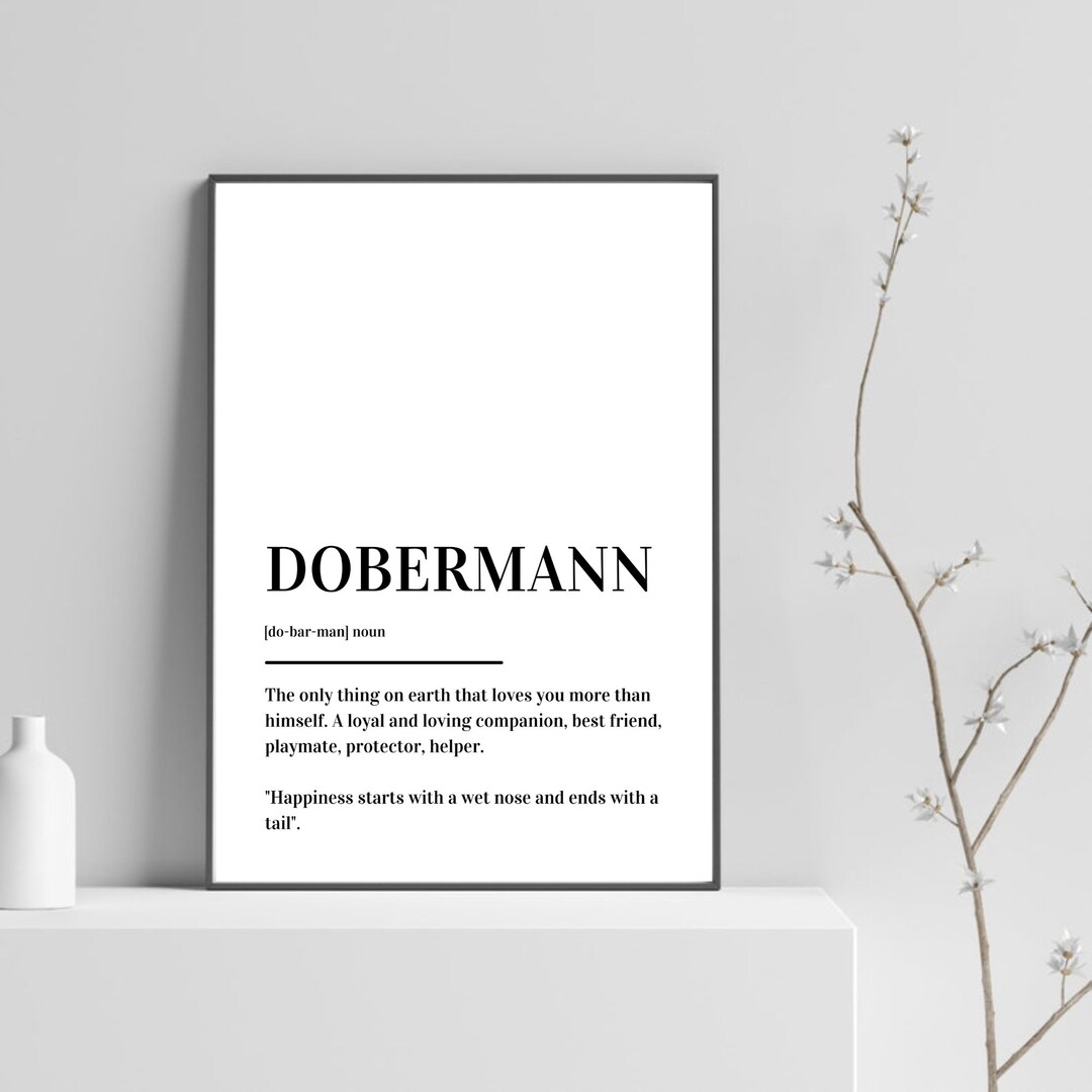 Doberman Definition Print Poster - Etsy