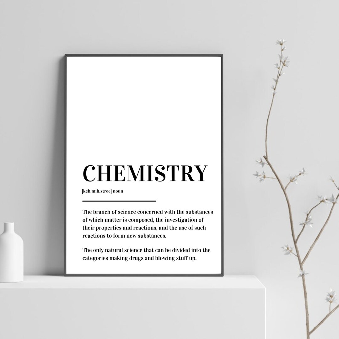 Chemistry Definition Print Poster - Etsy