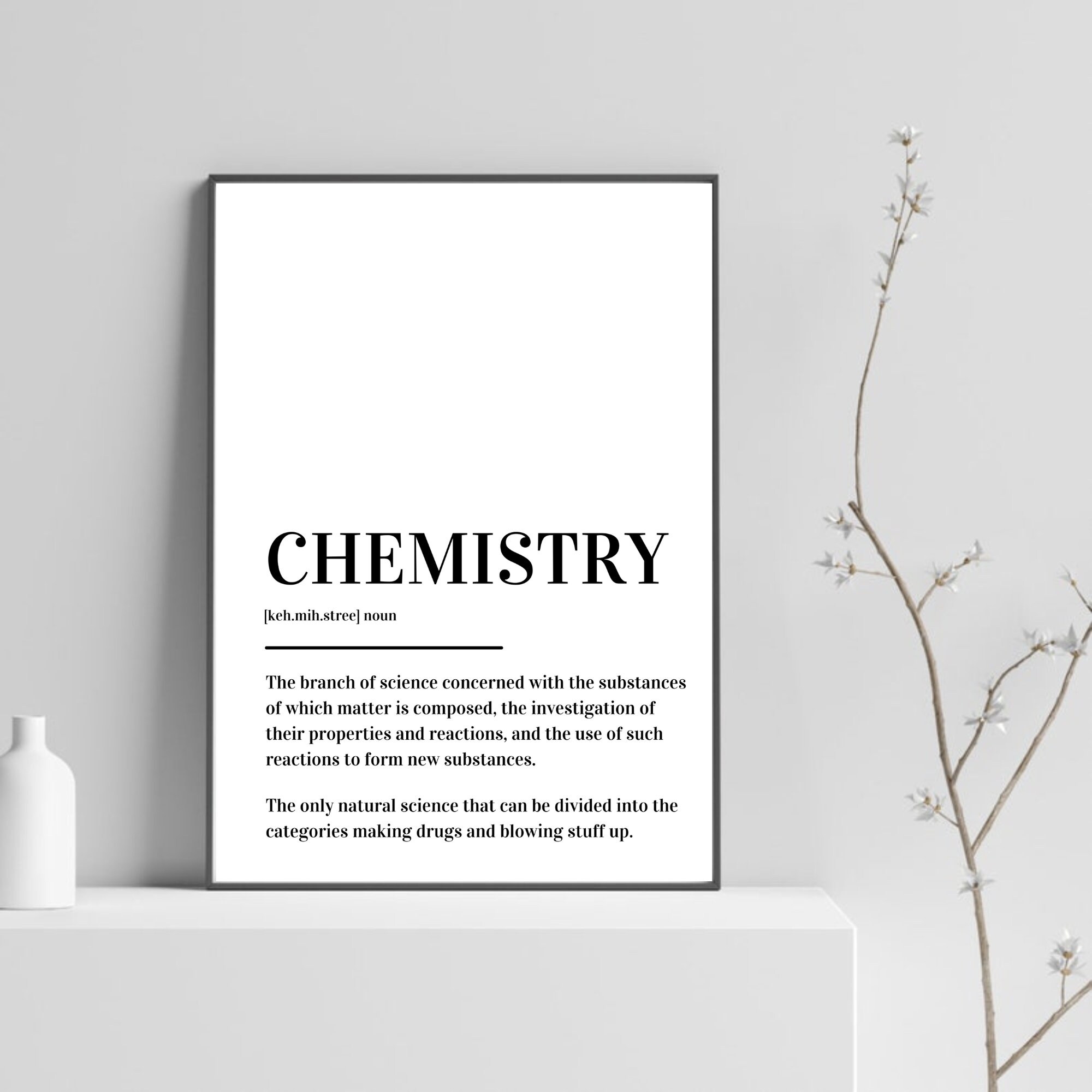 Chemistry Definition Print Poster - Etsy