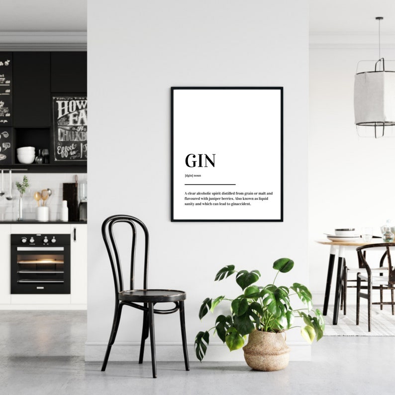 Gin Definition Print Poster - Etsy