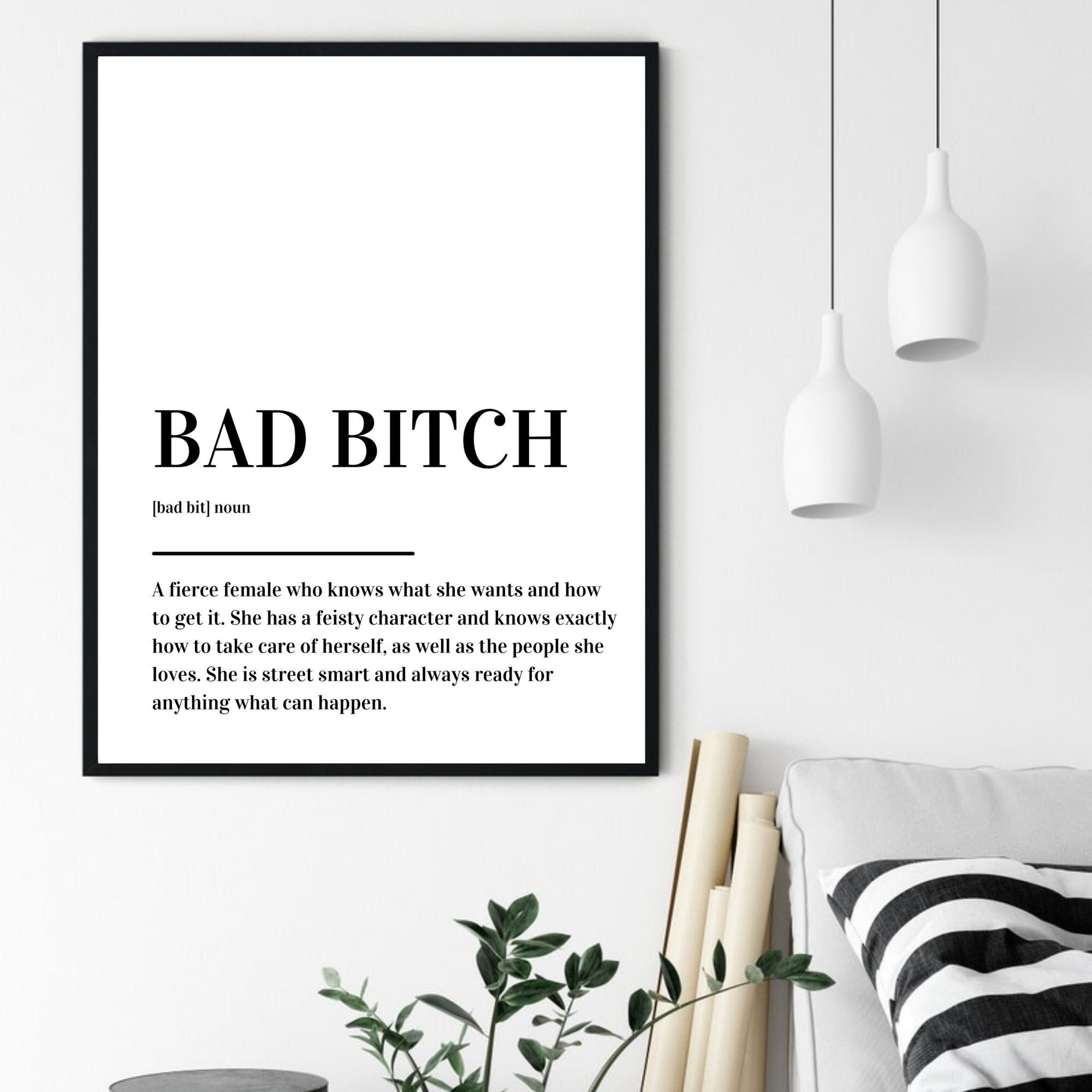 Bad Bitch Definition Print Poster - Etsy