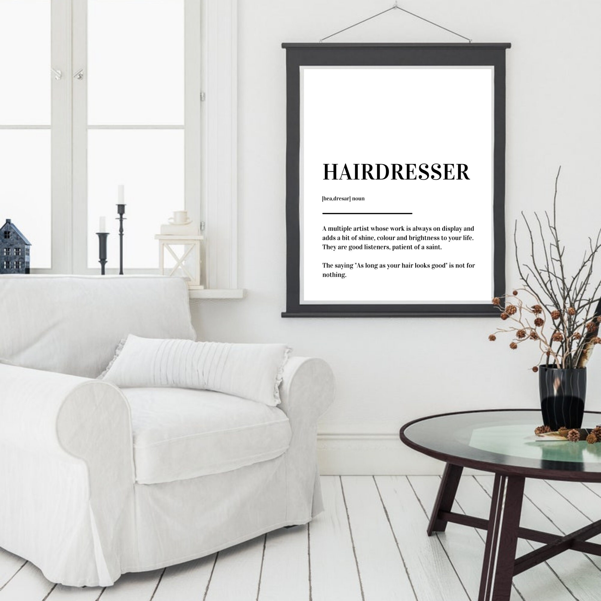 Hairdresser Definition Print Poster - Etsy