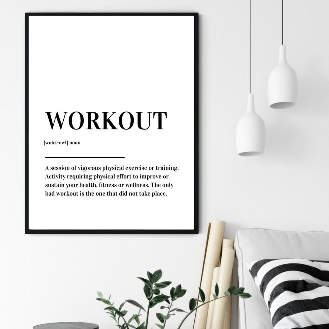 Workout Definition Print Poster - Etsy