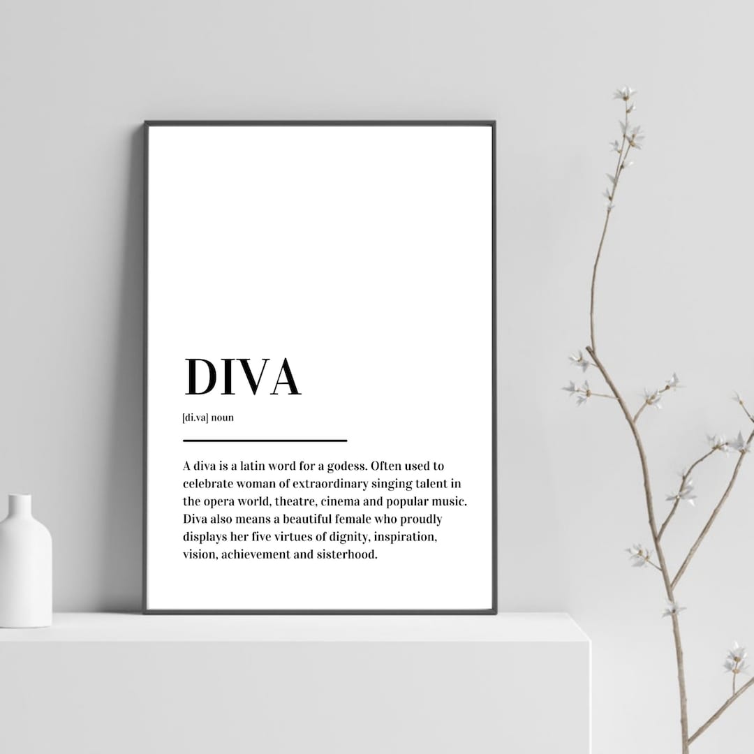 Diva Definition Print Poster - Etsy
