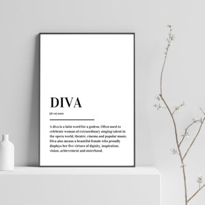 Diva Definition Print Poster - Etsy