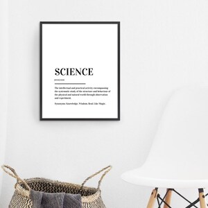 Science Definition Print Poster - Etsy