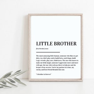 Little Brother Definition Print Poster - Etsy