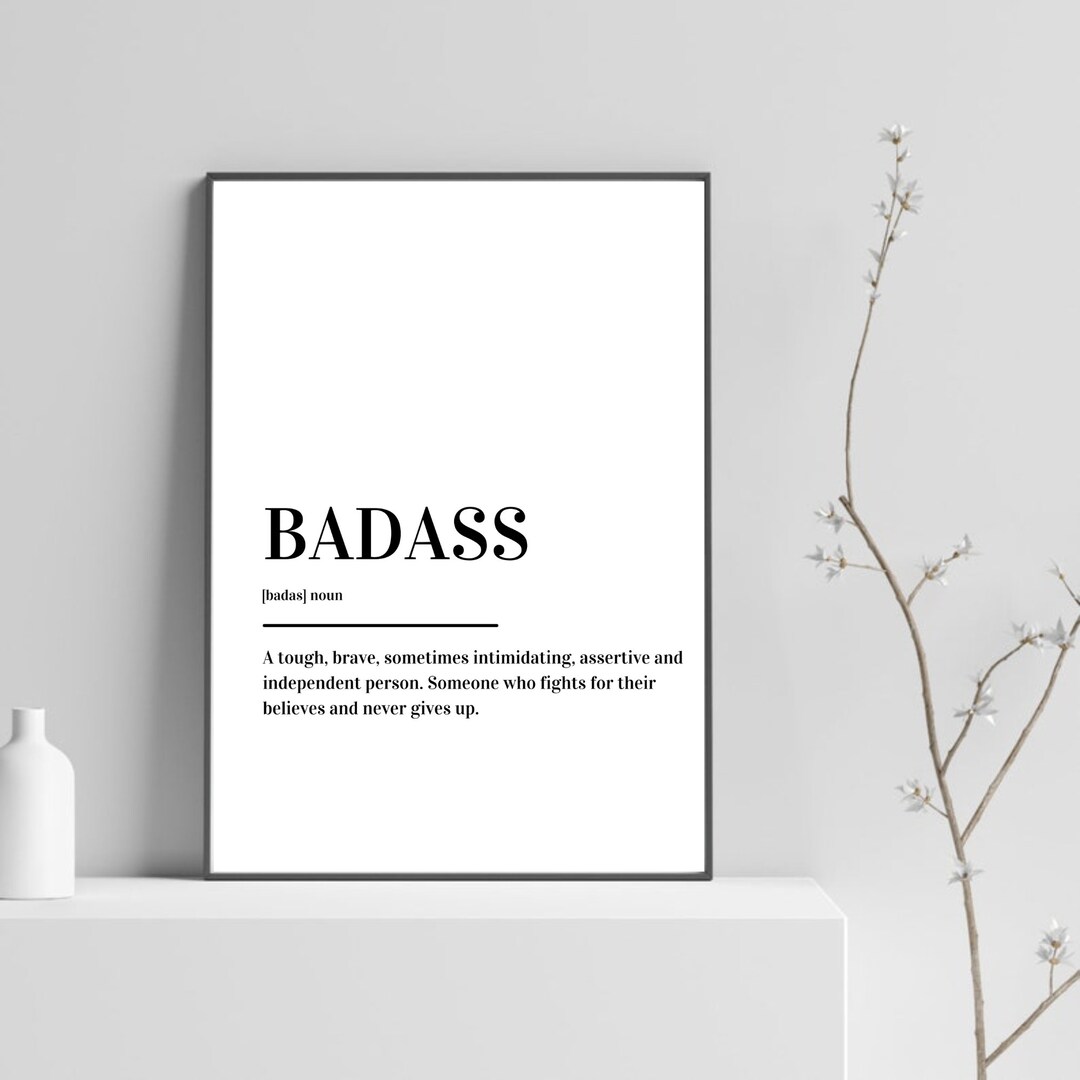 Badass Definition Print Poster - Etsy