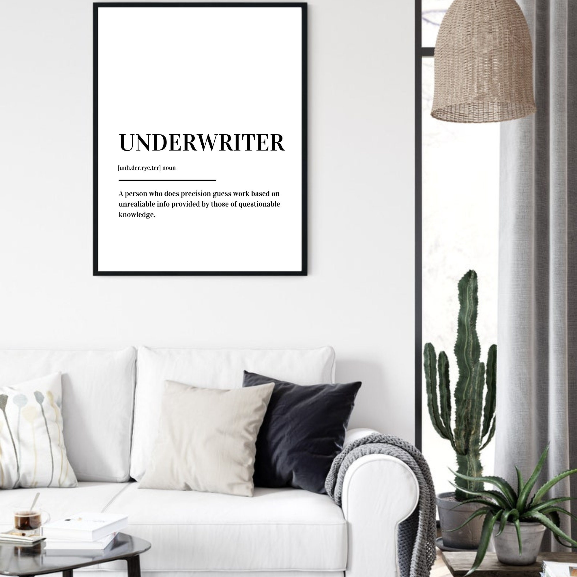 Underwriter Definition Print - Etsy