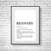 Recovery Definition Print Poster - Etsy