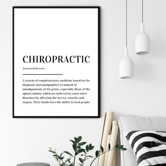 Chiropractic Definition Print Poster - Etsy