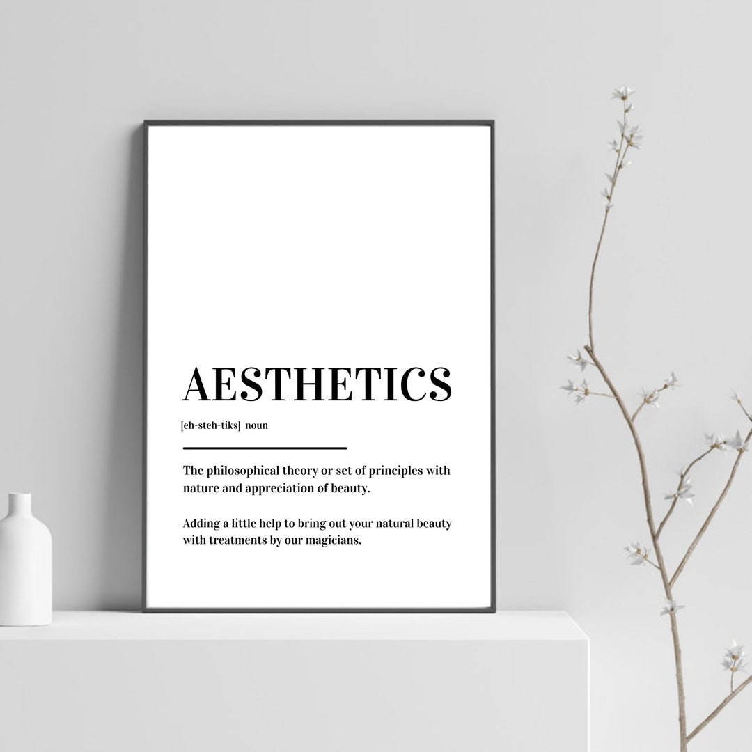 Aesthetics Definition Print Poster - Etsy