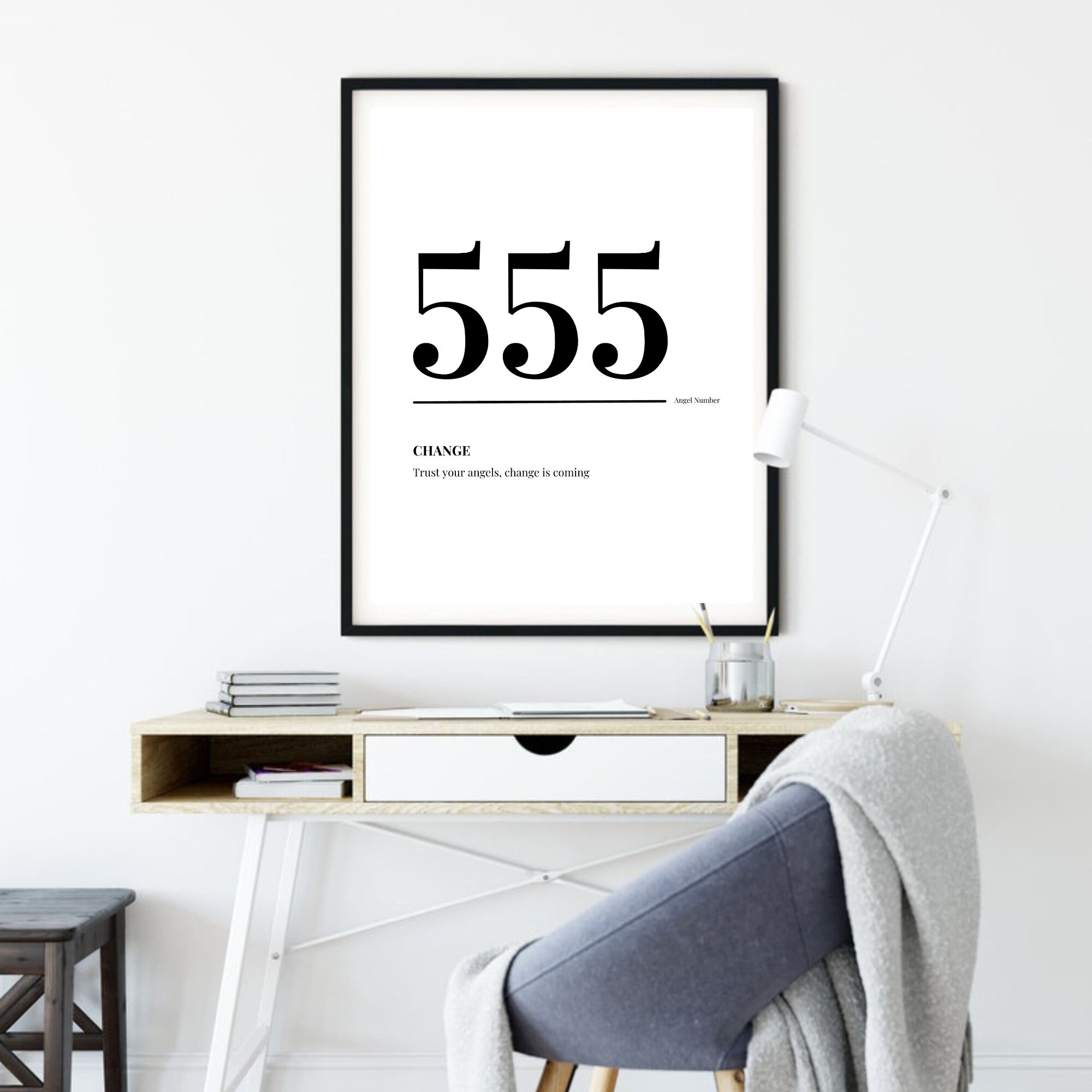 555 Angel Number - Printable Digital Art - Etsy