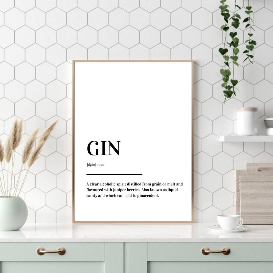 Gin Definition Print Poster - Etsy