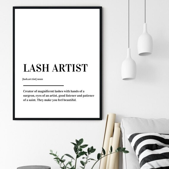 Lash Artist Definition Print Poster | Etsy
