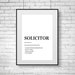 Solicitor Definition Print Poster - Etsy