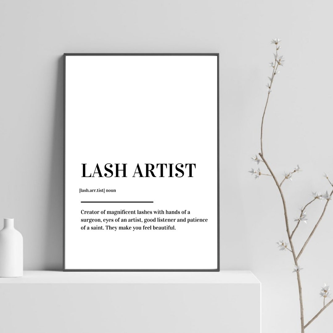 Lash Artist Definition Print Poster - Etsy
