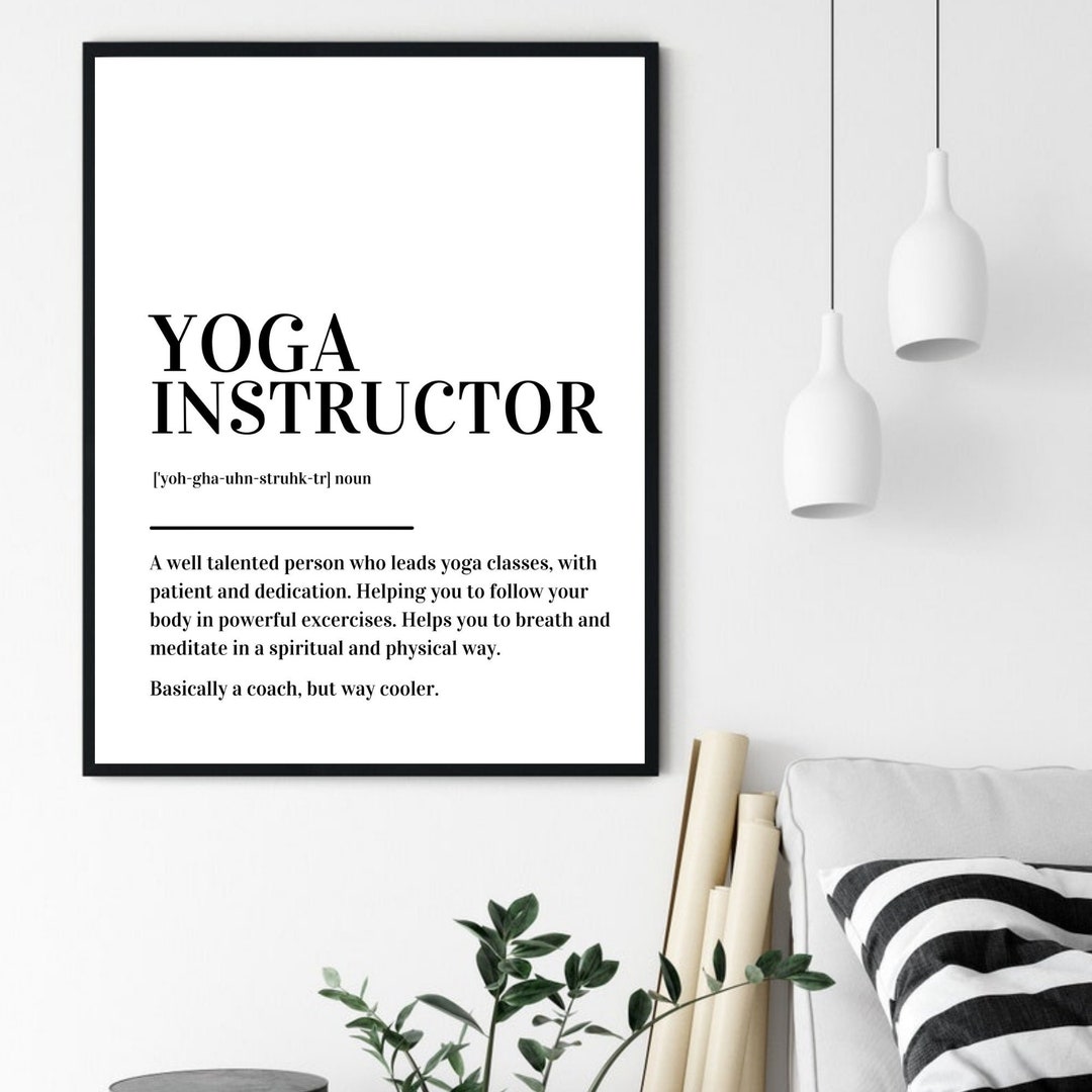 Yoga Instructor Definition Print Poster - Etsy