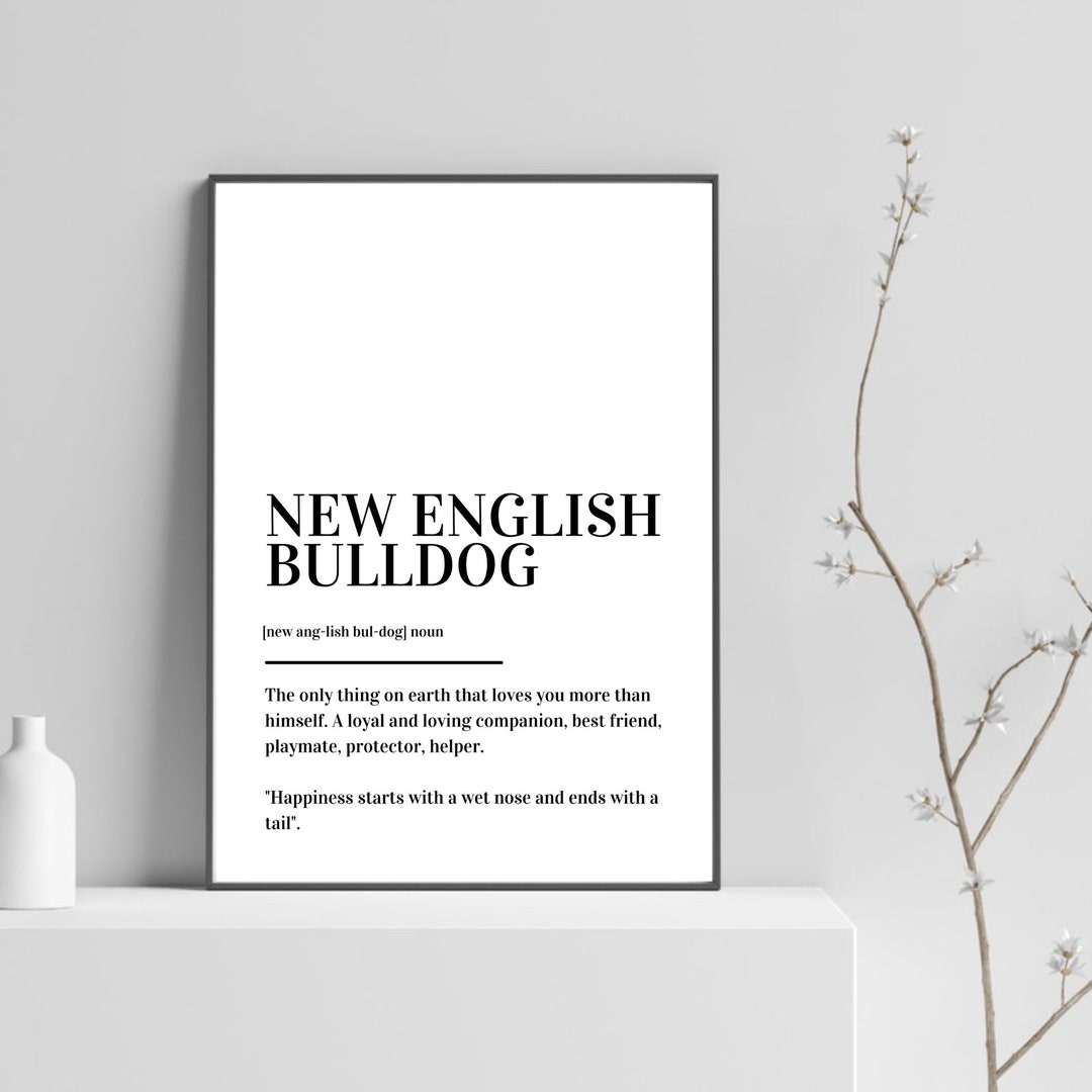 New English Bulldog Definition Print Poster - Etsy