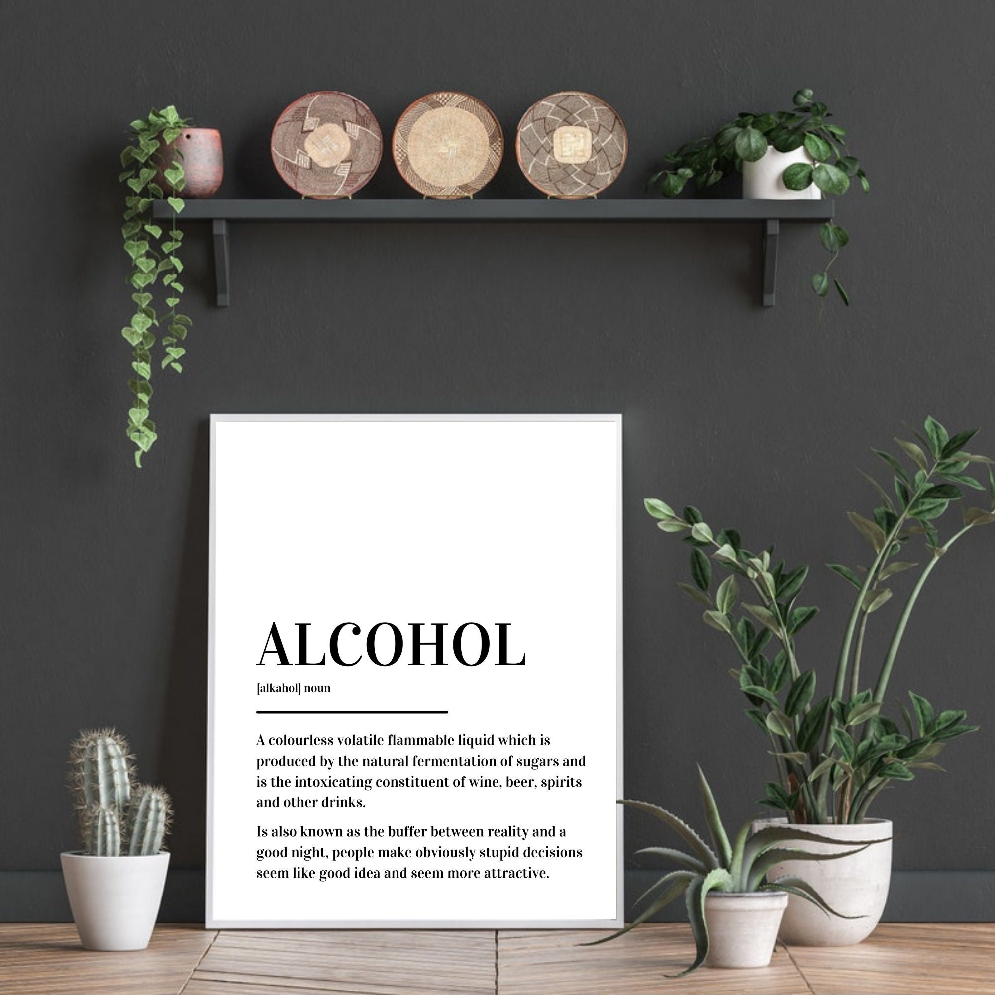 Alcohol Definition Print Poster - Etsy