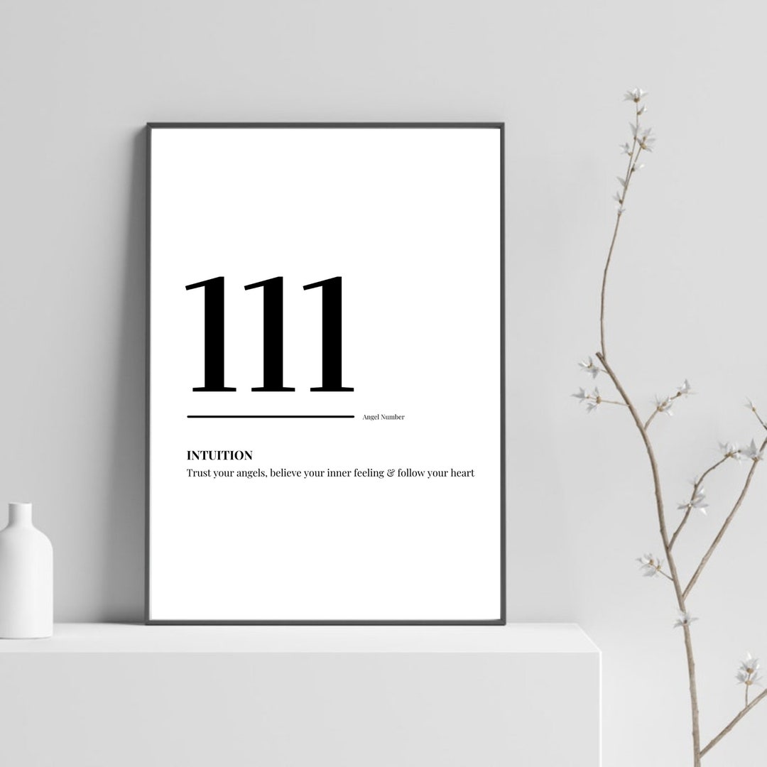 111 Angel Number - Printable Digital Art - Etsy