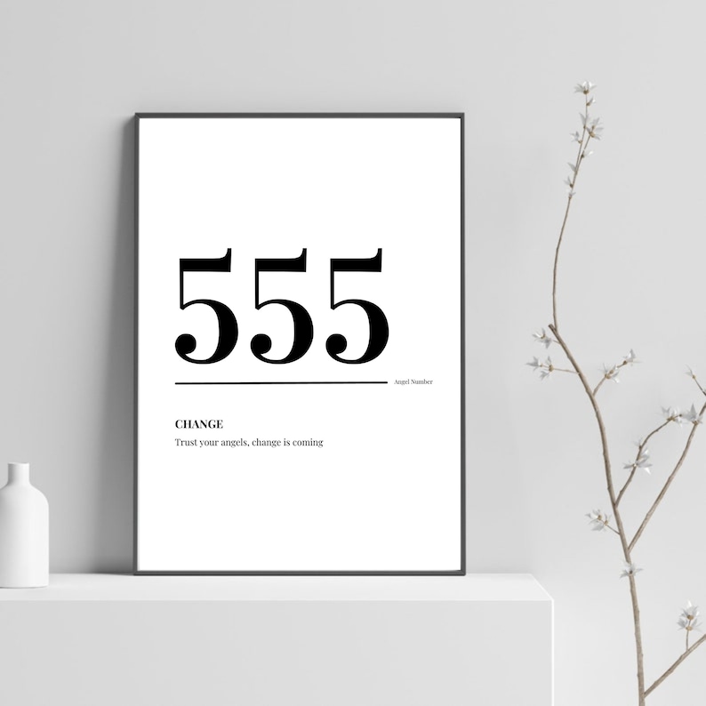 555 Angel Number - Printable Digital Art - Etsy