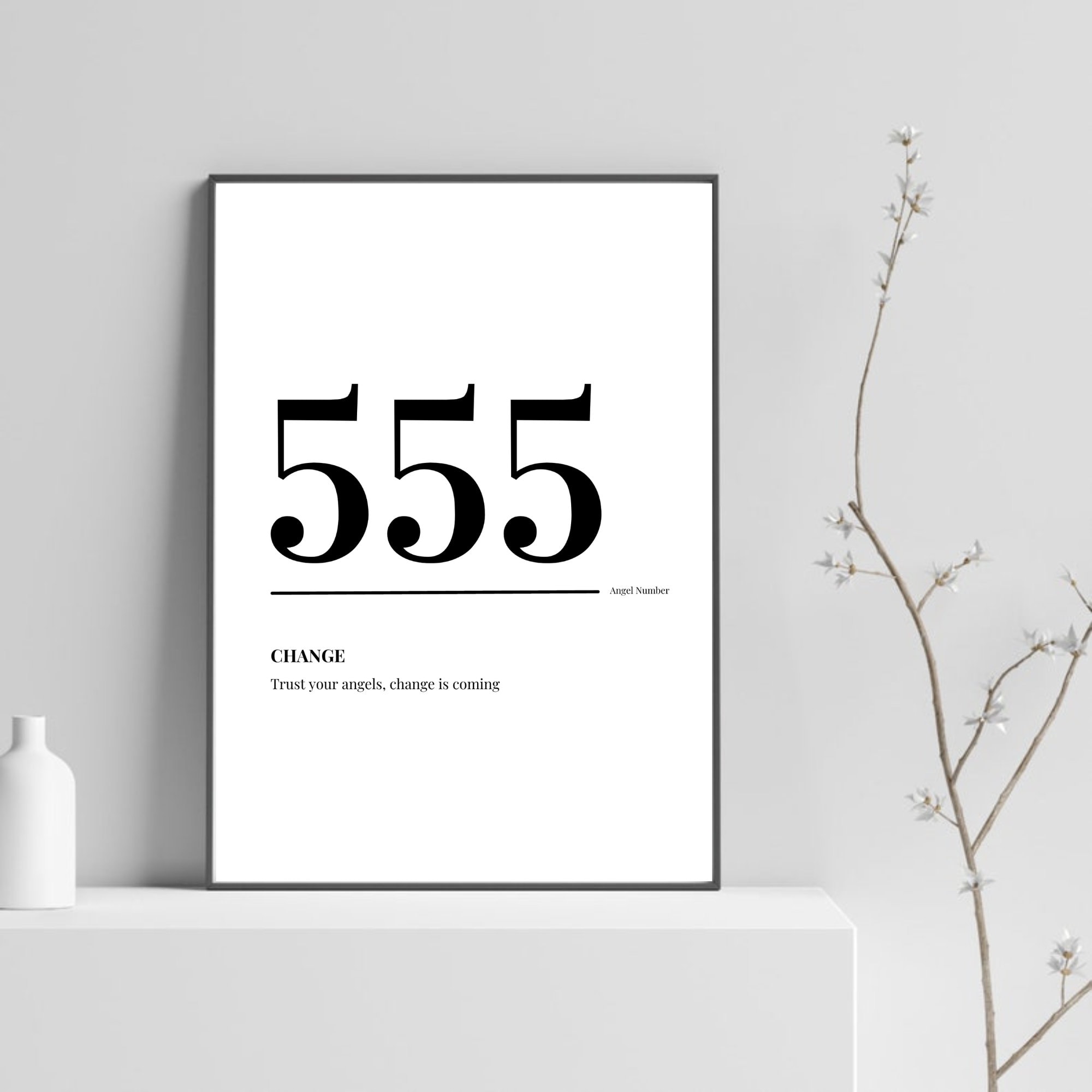 555 Angel Number - Printable Digital Art - Etsy