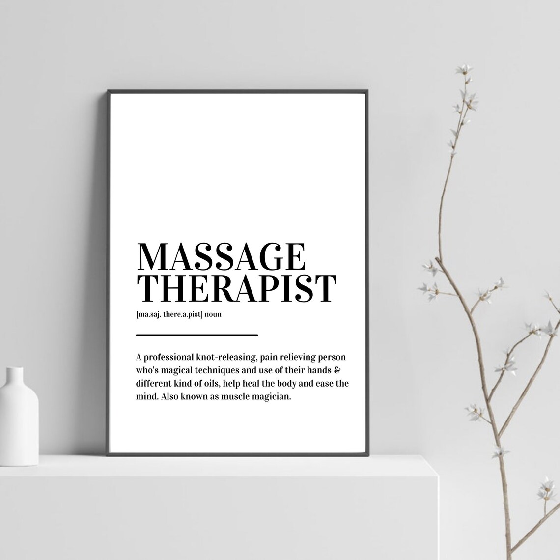 Massage Therapist Definition Print Poster - Etsy
