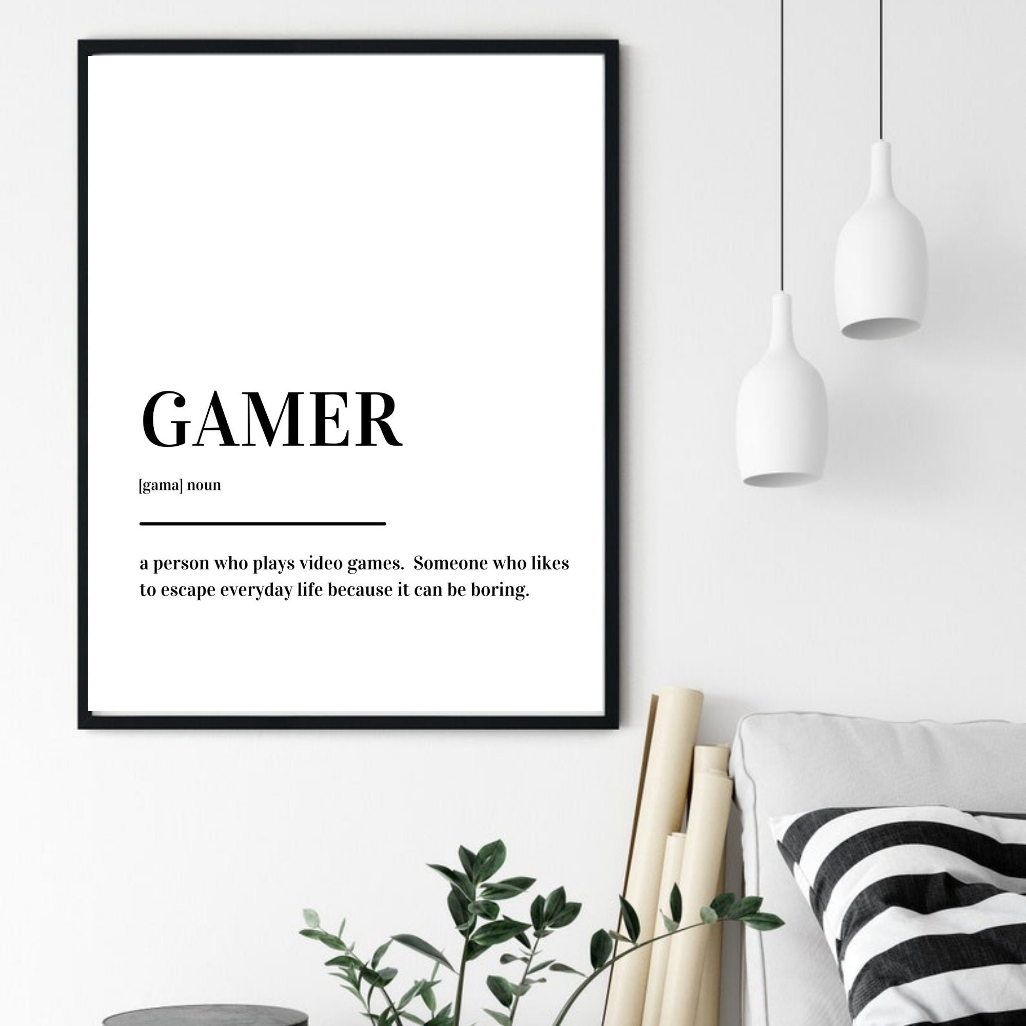 Gamer Definition Print Poster - Etsy
