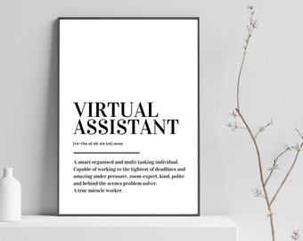 Secretary Definition Poster, Administrative Assistant Coworker Wall Art ...