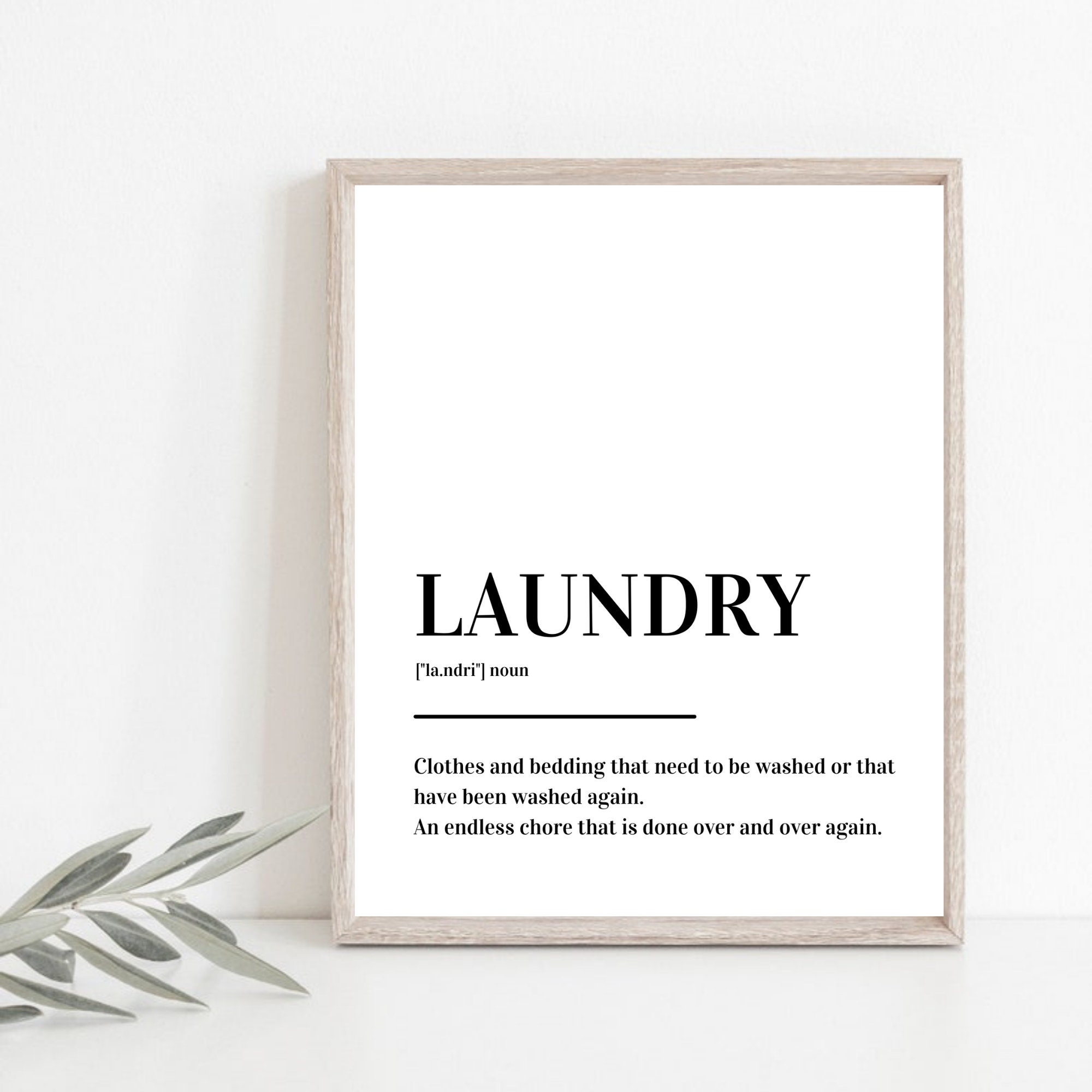 Laundry Definition Print Poster - Etsy
