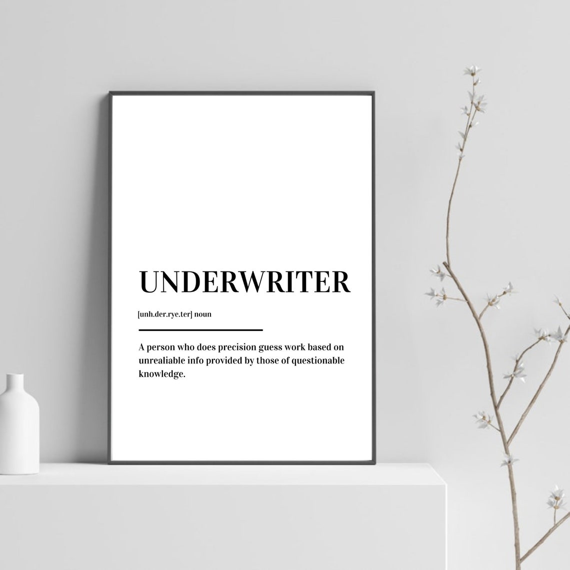 Underwriter Definition Print - Etsy