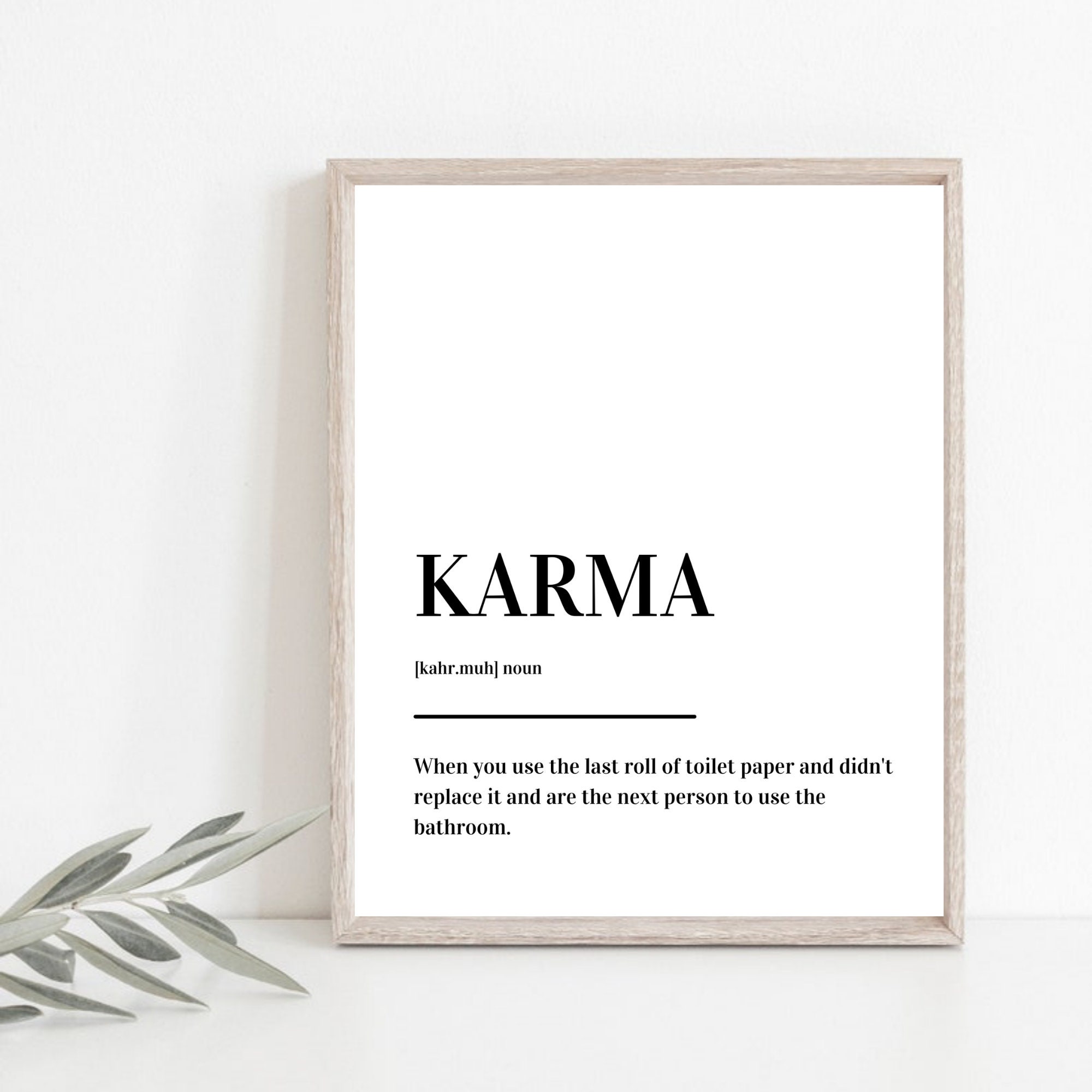 Karma Definition Print Poster Version 1 - Etsy