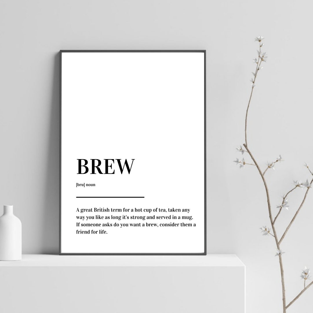 Brew Definition Print Poster - Etsy