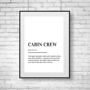 Cabin Crew Definition Print Poster - Etsy